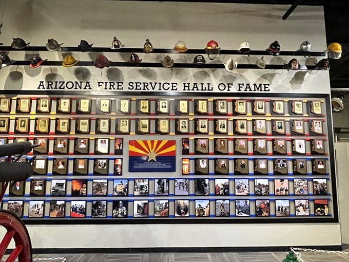 Heroes immortalized in the Hall of Fame. Each photo tells a story of bravery hotter than Arizona asphalt.