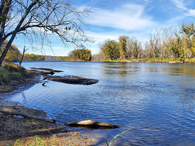 Mirror, mirror on the water. This river's reflecting game is stronger than my attempts at New Year's resolutions.