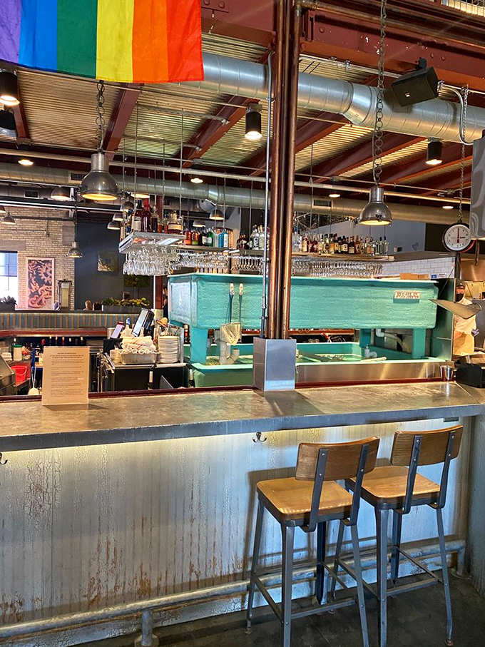 At this bar, the spirits are high and the seafood is higher. It's a match made in Neptune's kitchen!