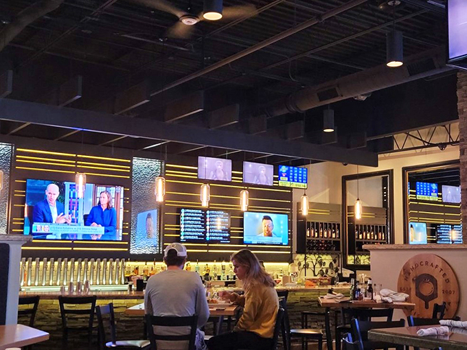 Bar none, this is where the magic happens. Klavon's bar area is a mixologist's playground and a sports fan's nirvana. It's where "Cheers" meets "SportsCenter," with a side of pizza.