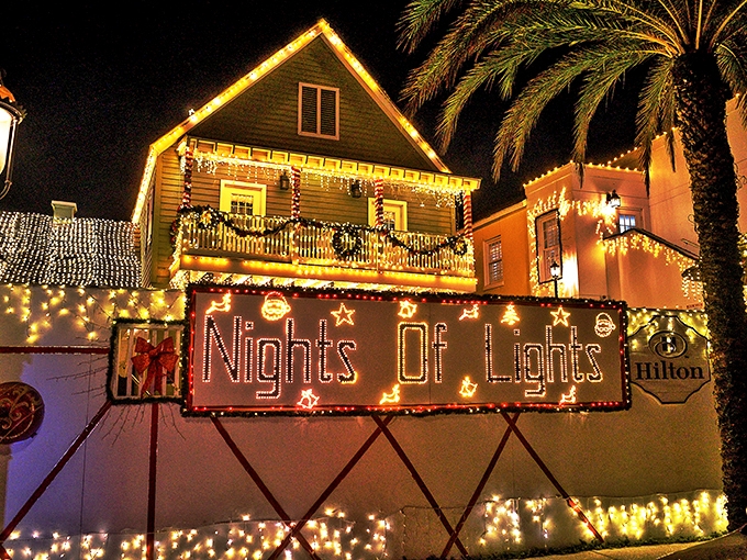 Cinderella's castle, eat your heart out! This illuminated edifice looks like it was designed by Walt Disney's more extravagant cousin.