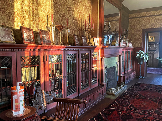 Books, candles, and antique charm &ndash; oh my! This room is what happens when a library and a museum have a very stylish baby.
