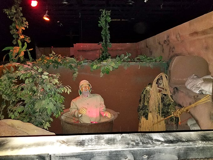 Even in the spooky Lost Temple, it's important to stay hydrated. These guys seem to be taking that advice very seriously.