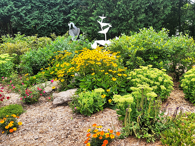 A blooming masterpiece! This vibrant garden is Mother Nature's art gallery, showcasing a palette of colors that would make even Monet jealous.