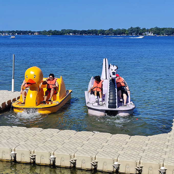 Quack-tastic fun: These paddle boats are proof that you're never too old for a little duck-inspired adventure. Embrace your inner child!