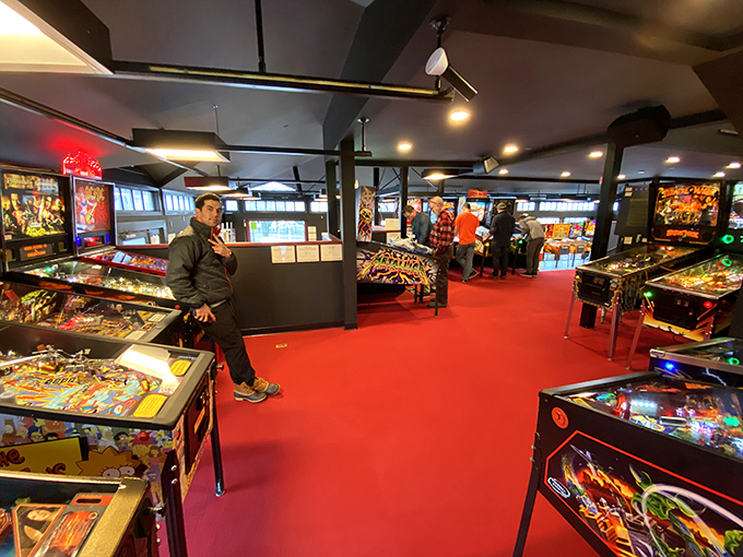 Pinball wizards, your paradise awaits. With machines as far as the eye can see, you might need to cancel your weekend plans.