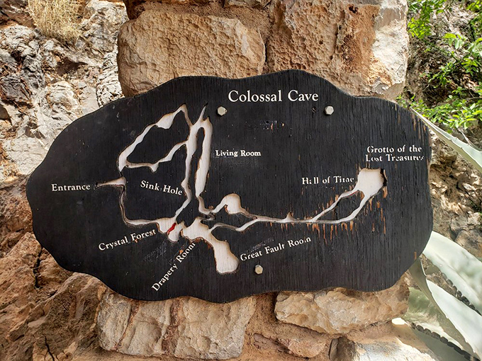 The cave's floor plan: where "open concept" means something entirely different. No walk-in closets, but plenty of walk-in caverns!