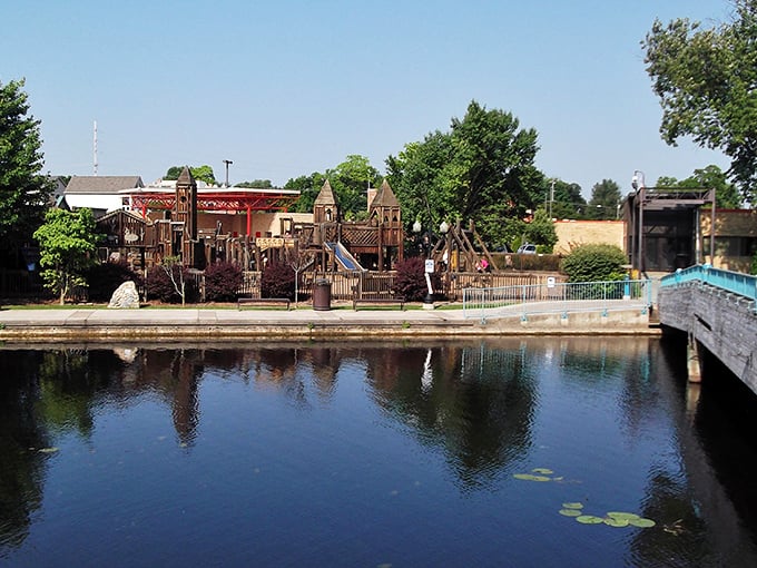 A playground with a view? Now that's what I call prime real estate! City planners, take note &ndash; this is how you do urban development right.