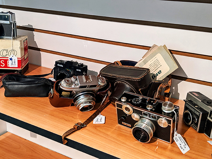 Smile and say "cheese"! These vintage cameras have captured countless memories and are now ready for their close-up.