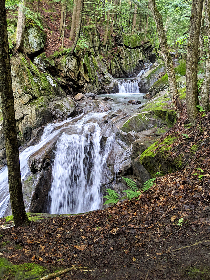 Nature's spa day: This cascading waterfall is Vermont's version of a sound machine. Close your eyes, and let the rushing water wash away your worries.