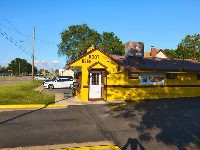 Bill's Drive-In: Ypsilanti's little yellow submarine of flavor. Dive into a sea of deliciousness without leaving your car.