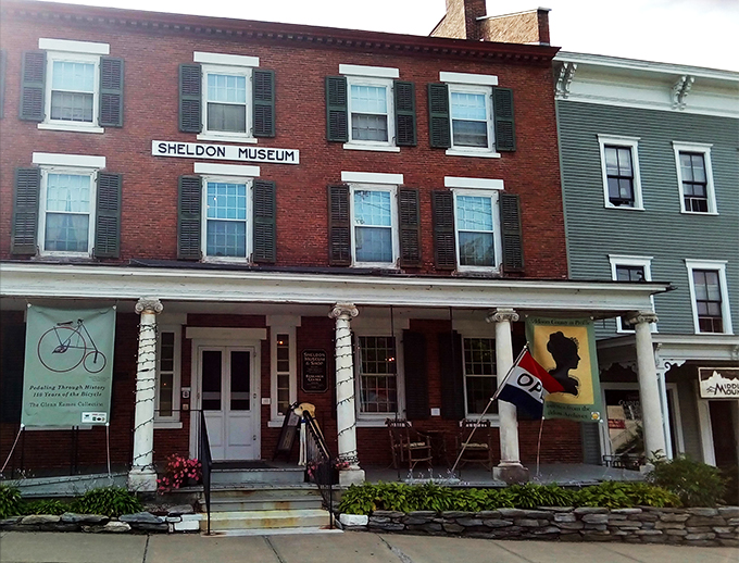 Step into Vermont's attic! The Henry Sheldon Museum's charming exterior hints at the historical wonders within.