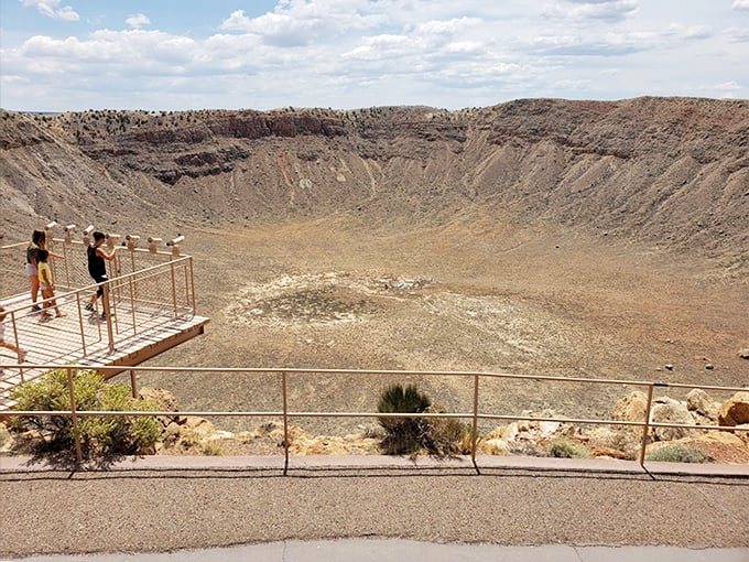 Intergalactic bowling alley: Imagine the strike that celestial bowler must have felt when this space rock hit its mark.