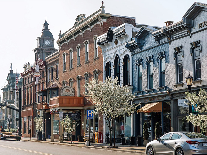 Millersburg's streetscape: A blend of yesteryear and today. These buildings have stories that could fill a Ken Burns documentary series.