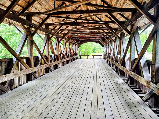 History meets scenery at this picturesque covered bridge. It's been inspiring artists (and selfie-takers) since 1872.