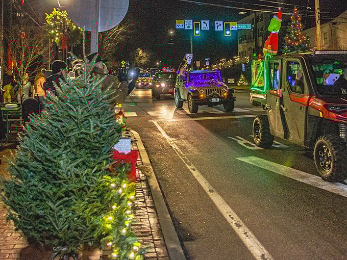 Holiday cheer meets historic charm in Wiscasset, proving that even centuries-old buildings know how to party.