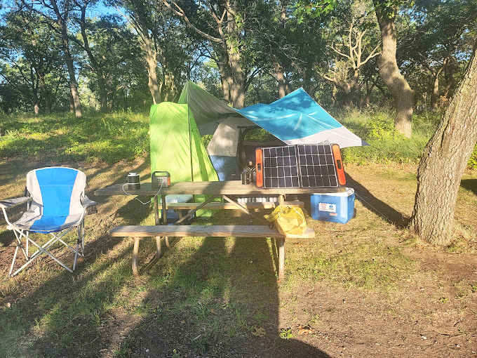 Glamping goals: This campsite is so put-together, it could star in its own HGTV show &ndash; "Extreme Makeover: Wilderness Edition."