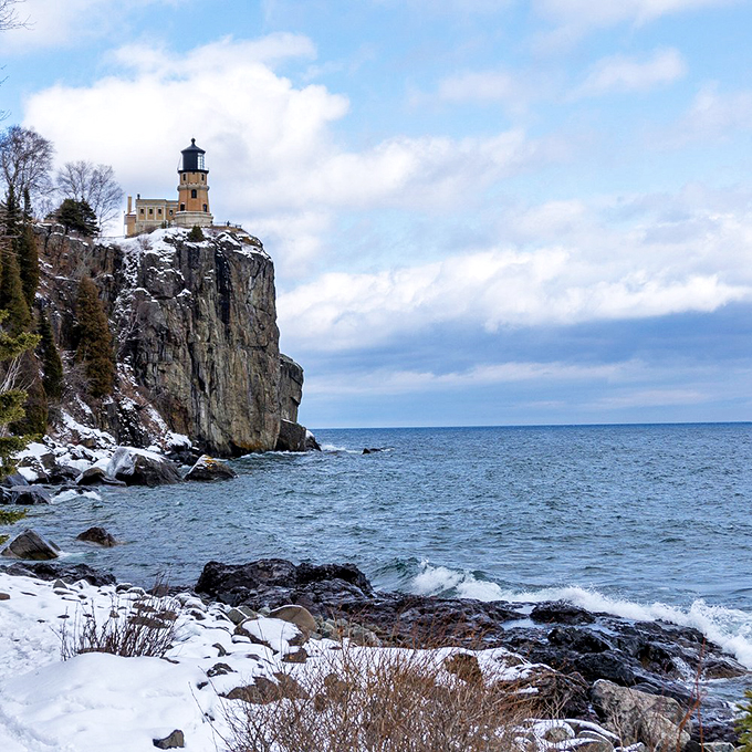 Winter at Split Rock: Where even Jack Frost stops to admire the view before getting back to work.