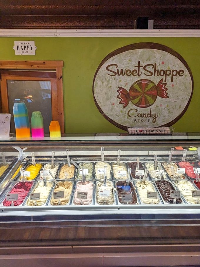 I scream, you scream, we all scream for... this dazzling array of homemade ice cream! Flavors to make your taste buds dance with joy.