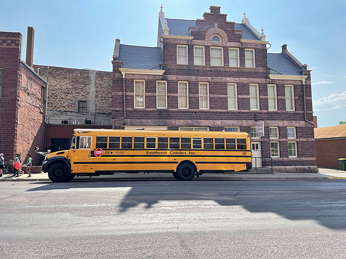 "All aboard the knowledge express!" School field trips just got a whole lot cooler with this museum's bright yellow chariot of learning.