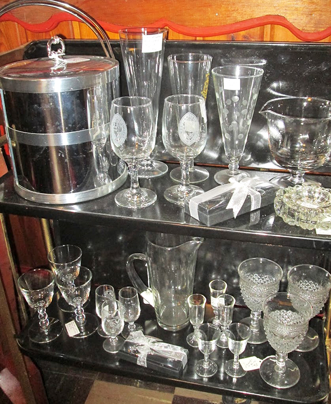 Raise a glass to the past! This sparkling collection of vintage stemware is ready to toast to good times, old and new.