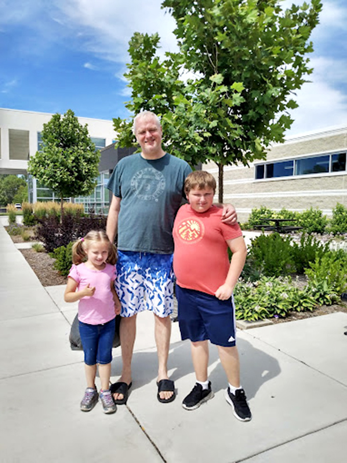 Family photo or next year's holiday card? Either way, these smiles say, "We conquered the lazy river and lived to tell the tale!"
