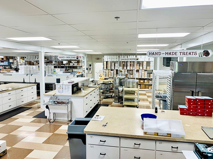 Willy Wonka, eat your heart out! This pristine chocolate-making area is where cocoa dreams become reality.