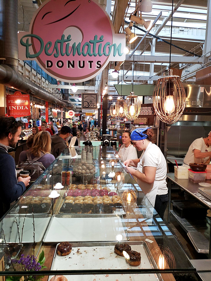 Sweet dreams are made of this! This donut counter is where wishes come true and diets go to die – in the most delightful way possible.
