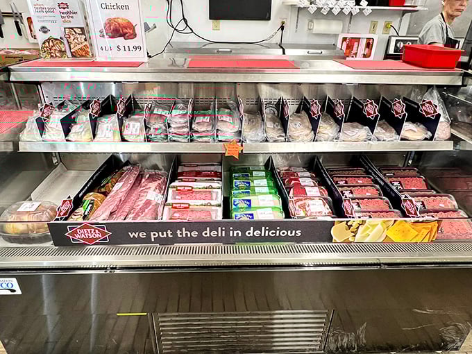 A meat counter so fresh and inviting, it could turn a vegetarian into Ron Swanson. "Give me all the bacon and eggs you have" suddenly makes perfect sense.