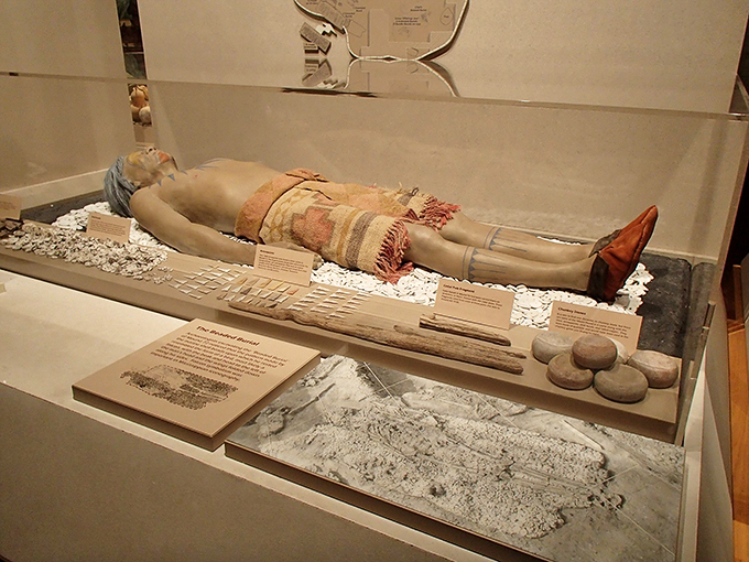 Talk about the ultimate power nap! This exhibit gives new meaning to 'sleep like the dead' - ancient VIP style.