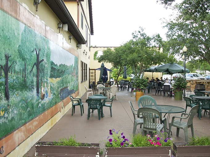 Al fresco dining with a side of sunshine. This patio is where "Prost!" meets "Pass the sunscreen!"