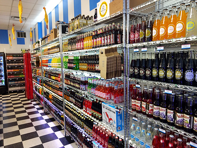 Fizz wizardry at its finest! This soda selection could put any fancy cocktail bar to shame with its colorful, bubbly charm.