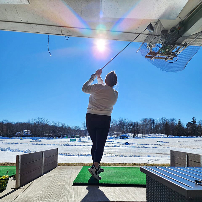 Winter, schminter! Vitense laughs in the face of snow, offering heated bays that make Jack Frost say, "No fair!"