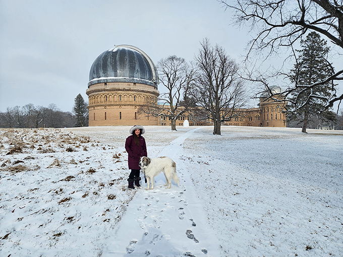 Winter at Yerkes: where snowflakes and stardust collide. Even in the cold, this observatory's charm is anything but frigid.
