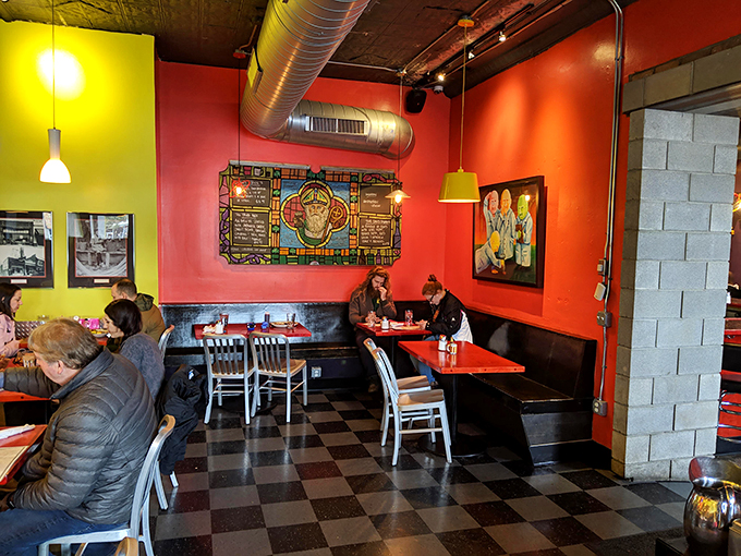 A fly on the wall never had it so good! The Fly Trap's eclectic decor is a feast for the eyes and conversation starter.