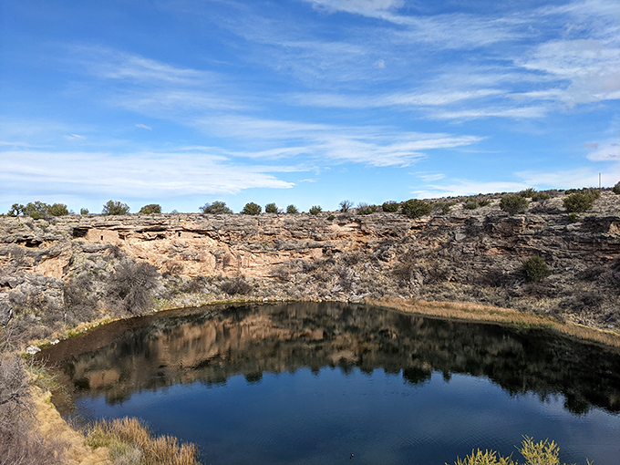 Mirror, mirror, in the desert... This unexpected oasis is serving up double the scenery. Nature's own Instagram filter!