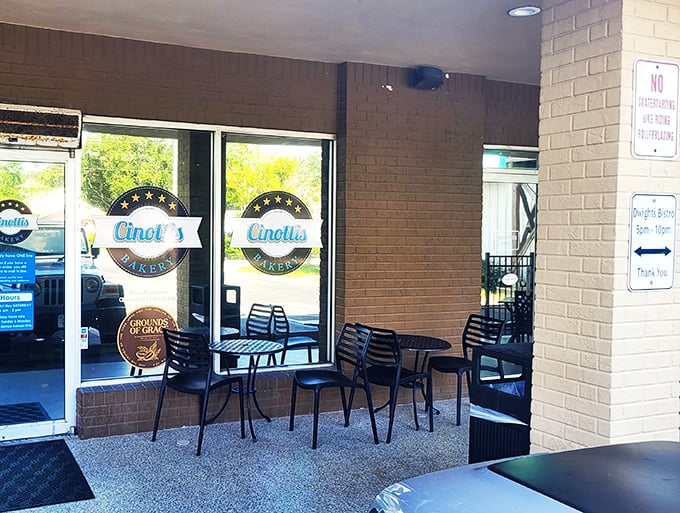 Al fresco dining, Florida style. Enjoy your coffee and croissant with a side of sunshine at Cinotti's inviting outdoor seating area.
