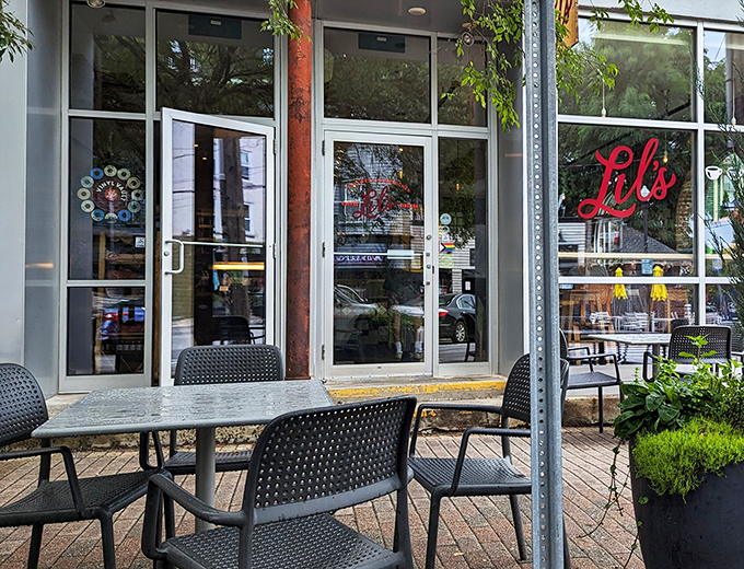 Al fresco dining with a side of people-watching. Who needs TV when you've got front-row seats to small-town charm?