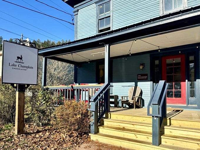 The gateway to gastronomic bliss. This porch is where diets come to retire and chocolate dreams begin.