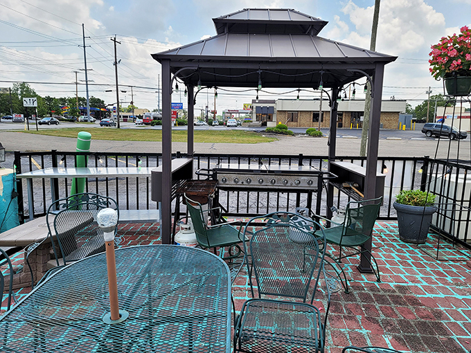 Al fresco with a side of funk! This patio is perfect for people-watching while you contemplate how many beignets is too many.