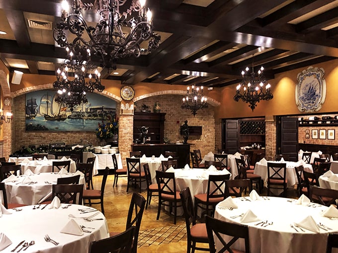 Tables set for a royal feast, minus the stuffy atmosphere. Here, every guest is treated like Spanish nobility, but the only crown you'll need is your appetite.