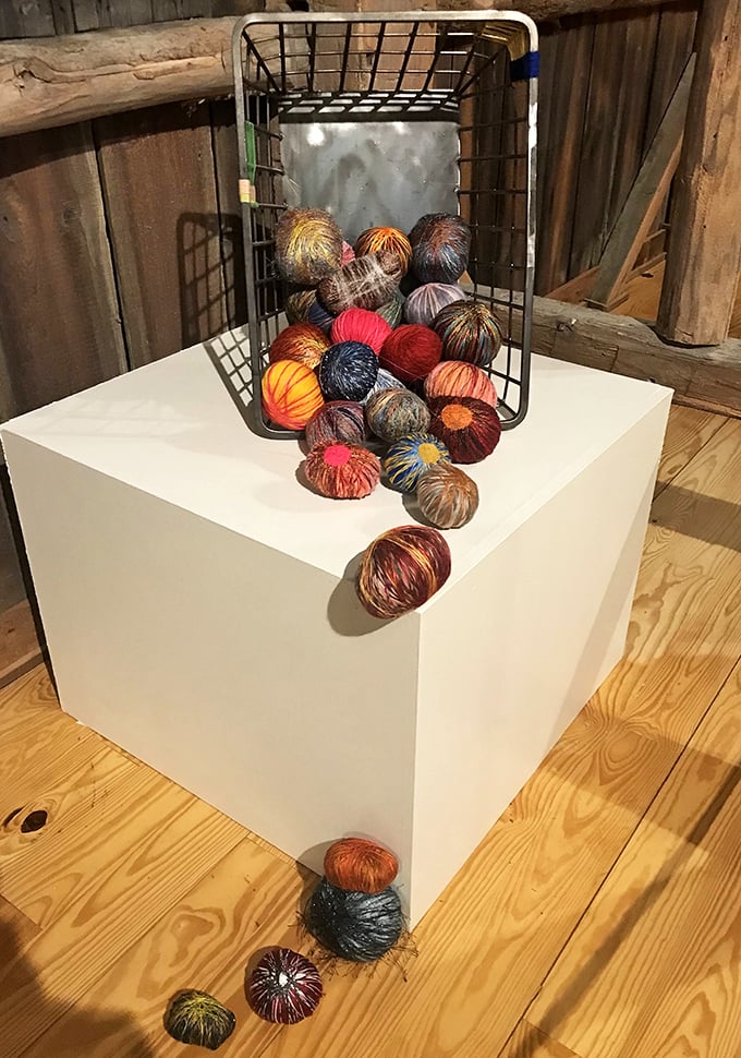 A yarn explosion that puts my tangled headphones to shame. It's a fiber artist's fever dream.