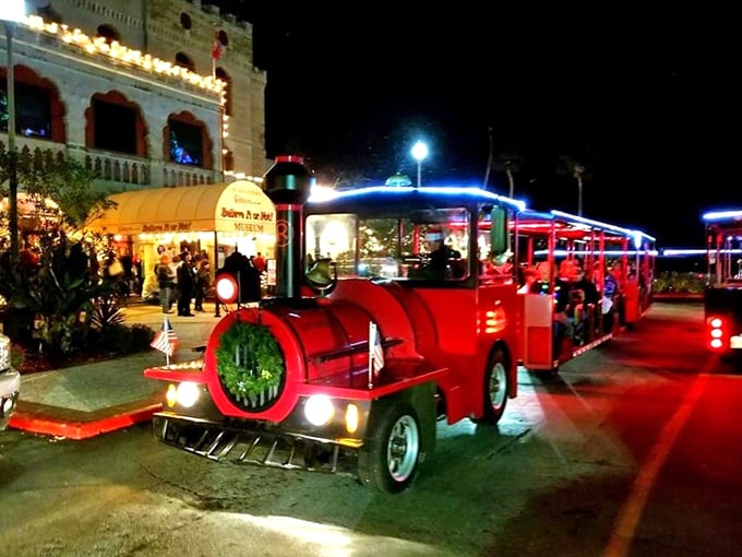 Choo-choo-choose this glowing locomotive for a ride through a twinkling paradise. It's the Little Engine That Could... blind you with its brilliance.