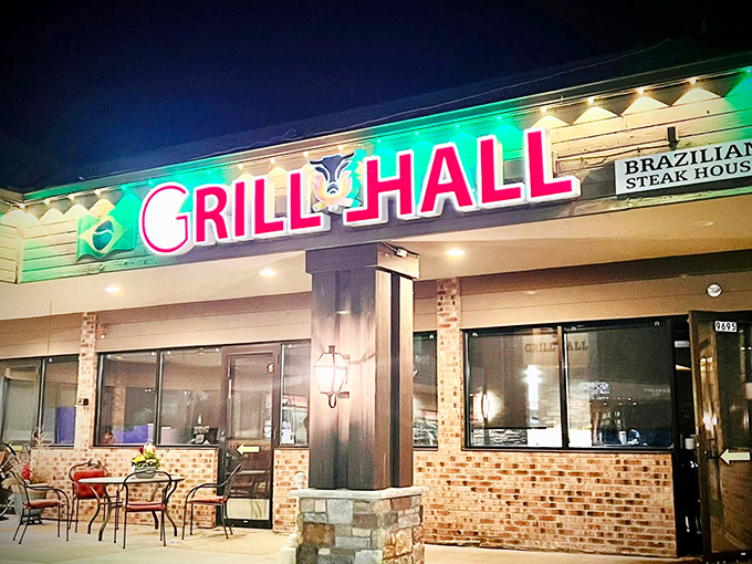 Brazil meets Minnesota in a carnivore's paradise. Grill Hall's exterior may be modest, but inside, it's a meat lover's Mardi Gras.