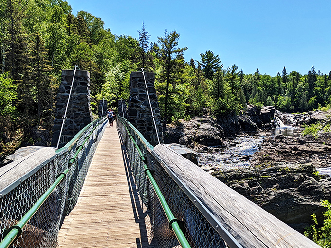 Jay Cooke's swinging bridge: Where you can walk on water, Minnesota-style. Prepare for views that'll make your knees weak.