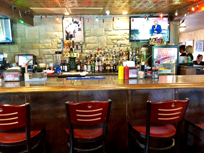 Spirits central! This well-stocked bar could give Cheers a run for its money, promising good times and great conversations.