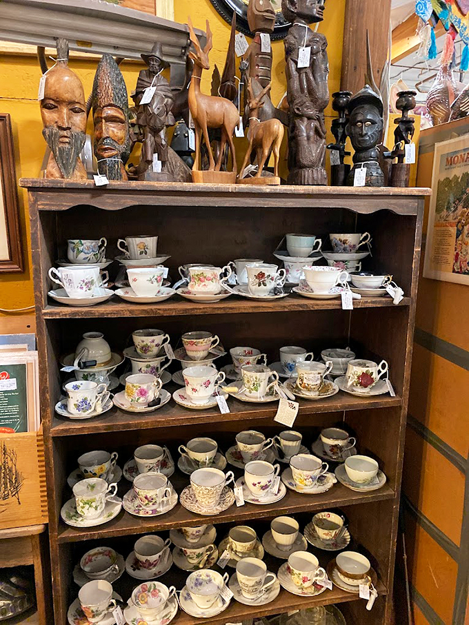 Tea time, anyone? These dainty cups and saucers are screaming for a Mad Hatter's tea party. Just don't invite the March Hare &ndash; he's terrible with china.