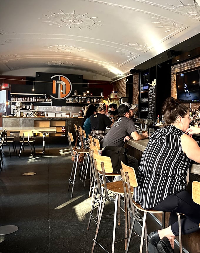 Where everybody knows your name (or at least your favorite order). Nosh's bar is the perfect spot to make new friends or catch up with old ones.