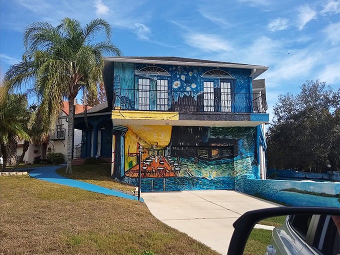 Driving by? More like "slow down and gawk by!" This house turns rush hour into brush hour, making traffic jams almost enjoyable.