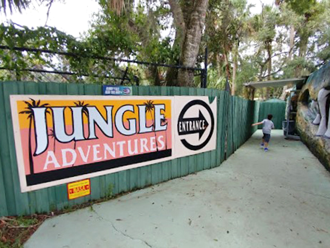 The gateway to gator-land! This colorful entrance promises a wild ride through Florida's untamed heart. Indiana Jones, eat your heart out!
